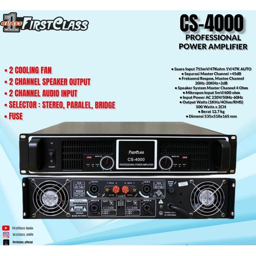 Jual Power Amplifier Firstclass CS 4000 CS4000 Original Garansi 1 tahun ...