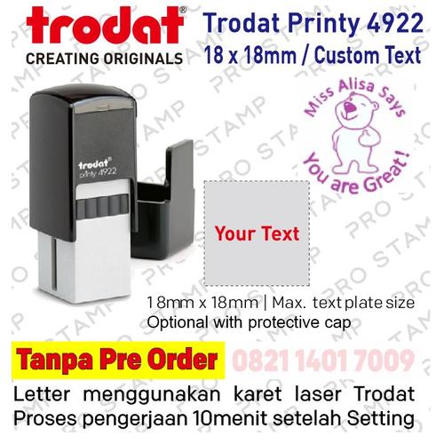 Jual Stempel Otomatis Trodat Printy 4922 / Custom Text - Karet Runaflex ...