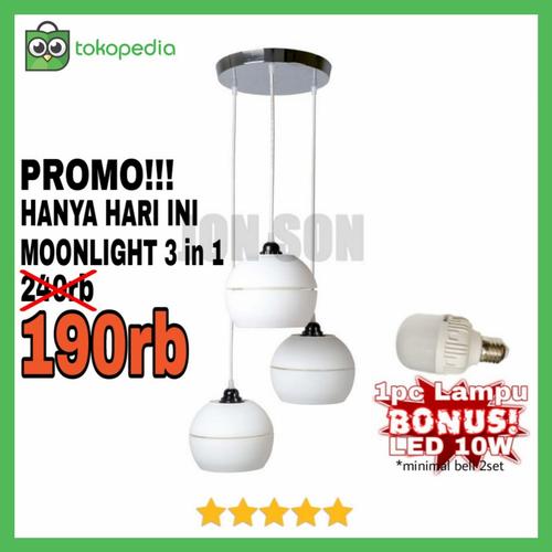 Jual Lampu Gantung Hias Moonlight / Kap Lampu Minimalis Putih - Satuan ...