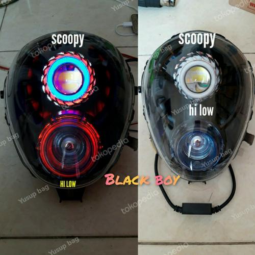 Jual REFLEKTOR PROJIE LED SCOOPY SCOPPY HEADLAMP LAMPU DEPAN SCOPY ...
