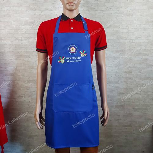 Jual Celemek Apron Masak Dapur - Drill Premium - Biru Elecktrik ...