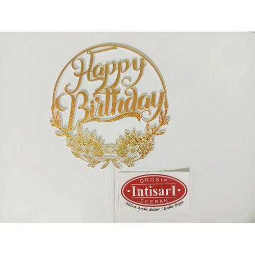 Jual Topper HBD Bulat Red & Gold / Hiasan Kue - Kab. Banyumas ...