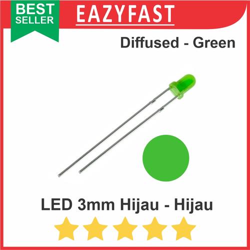 Jual LED 3mm Diffused Hijau Green 3v 5v Arduino Compatible - Kab ...
