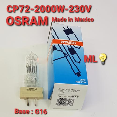 Jual Lampu CP72 (64788) 2000W-230V OSRAM Base : G16 Made in Germany ...