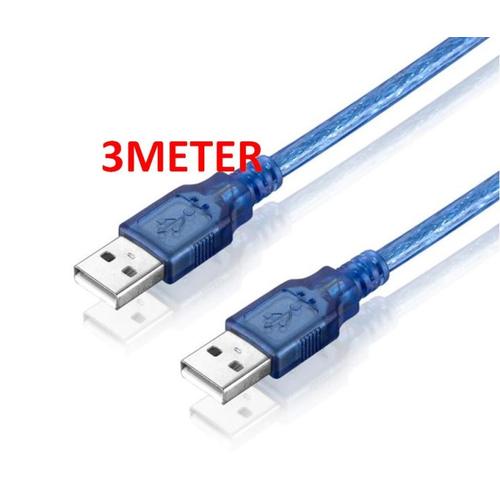 Jual 3M Meter USB 2.0 Type A Male to Type A Male Extension Kabel Data ...