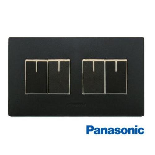 Jual Saklar 4 Gang Panasonic e Style Black Matte WESJ 78049 Hitam ...