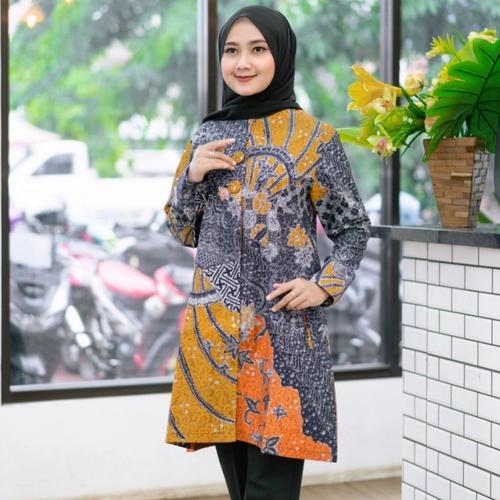 Jual Tunik Batik Tulis Wanita Lengan Panjang AD04 - Kuning, M - Kota Pekalongan - online_shop ...