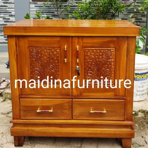 Jual bupet tivi/ lemari arsip/ bupet tivi kayu jatimanium tua - Jakarta ...