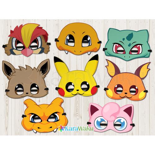 Jual Topeng Pesta Ultah Karakter / Birthday Party Mask Pokemon Pikachu ...