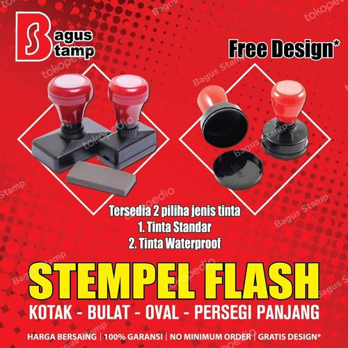 Jual Stempel Warna Otomatis Flash Custom ( Ukuran Standar ) - Lbh Besar ...