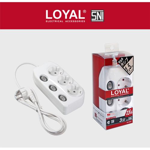 Jual STOP KONTAK LOYAL LY 253 3 LUBANG 1,5 METER EXTENSION SOCKET MULTI TAP - Kota Semarang ...