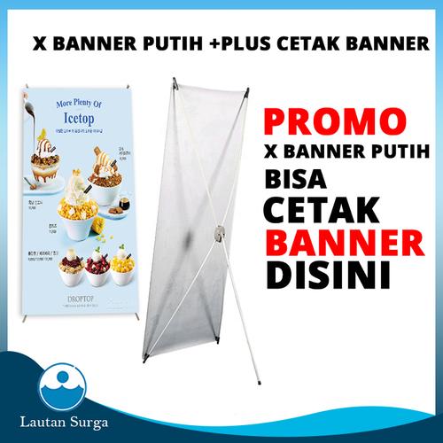 Promo X Banner Spanduk Stand X Banner 160x60 cm Standing Banner Stand ...