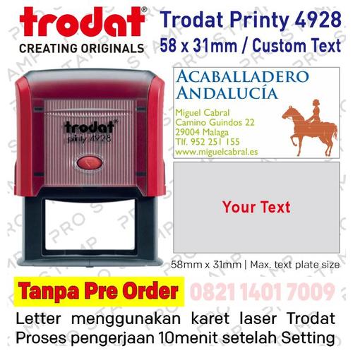 Jual Stempel Otomatis Trodat 4928 (Ukuran 60 x 33mm) custom design ...