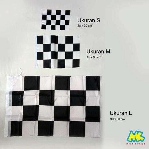 Jual Bendera Balap / Race Racing Checkered Flag - SIze S, Tanpa Stick ...
