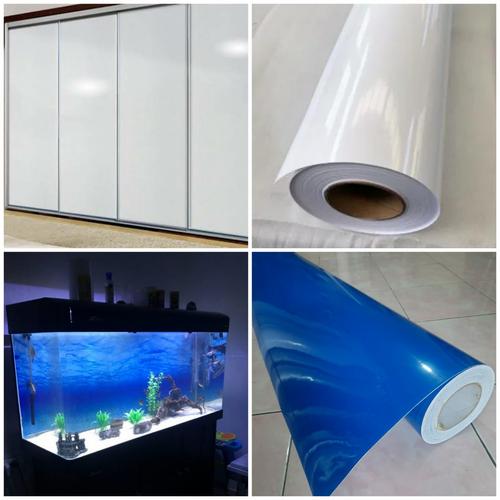 Jual skotlet stiker kaca aquarium /stiker background akuarium putih ...