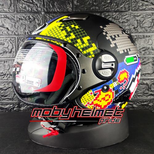 Jual Helm KYT Elsico - Black Matt Yellow Red Pacman - Seri 7 - M - Kab. Bekasi - Moby Helmet ...