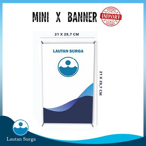 Jual MINI X BANNER A4, Standing Promosi, STanding Banner untuk di Meja ...