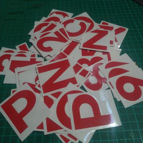 Jual STIKER CUTTING ANGKA / HURUF UKURAN TINGGI 21 CM BAHAN ORACAL ...