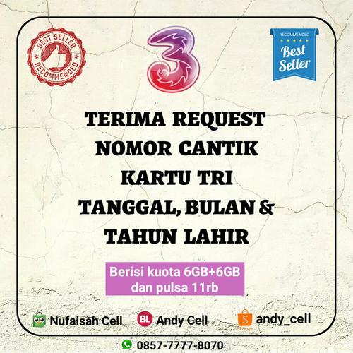 Jual NOMOR NOMER CANTIK TRI THREE 3 SERI TAHUN - Kab. Karawang ...