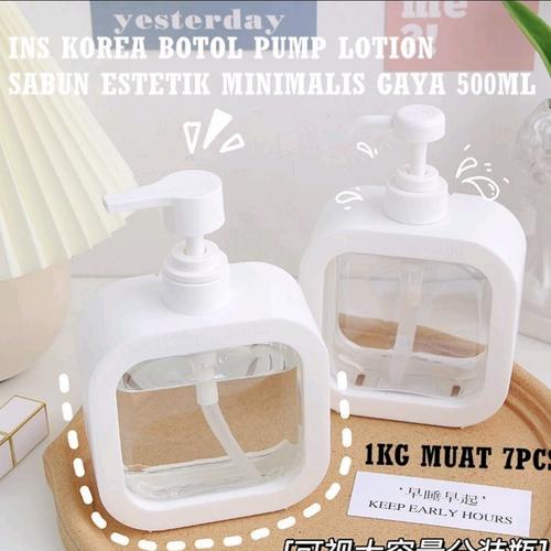 Jual Botol Sabun Viral Putih Estetik Jepang Korea Pump Lotion Sabun ...