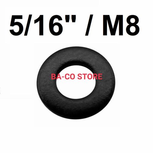 Jual ring plat baja hitam 5/16" / plate washer m8 / ring plat baja ...