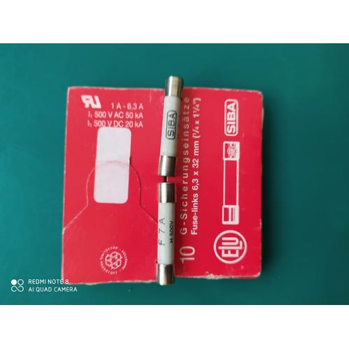Jual Fuse 6,3 x 32 mm, Ceramic Fuse "SIBA", F5A, F7A, F10A, F15A - Kota ...