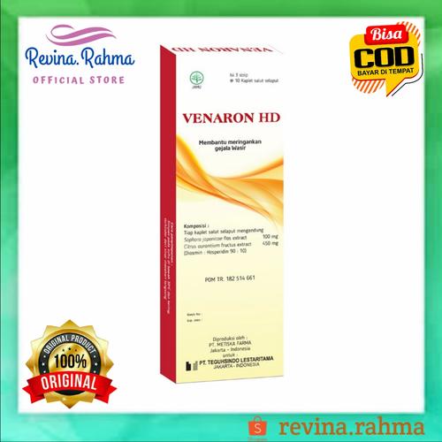 Jual Venaron HD 1 strip 10 kapsul obat wasir hemoroid 100% Original ...