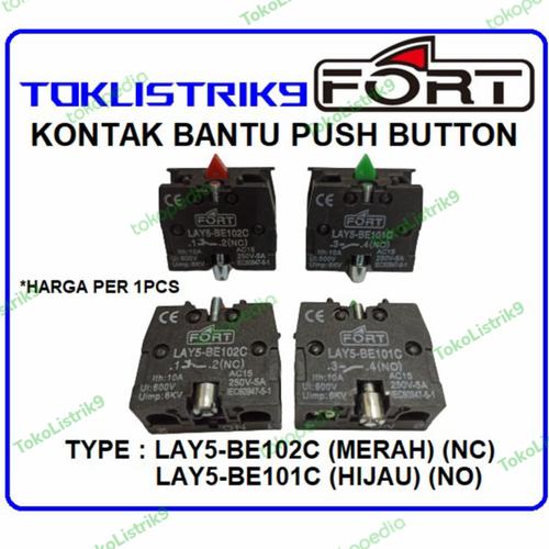 Jual Kontak Bantu Push Button Fort LAY5-BE101C/LAY5-BE102C - Jakarta ...