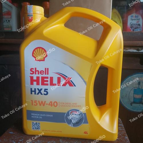 Jual Shell Helix HX5 15W-40 4 Liter Pelumas Mobil Premium dengan ...