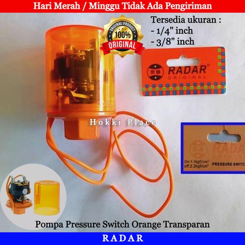 Jual RADAR OTOMATIS POMPA AIR 1/4" ORANGE TRANSPARAN PRESSURE SWITCH 3/ ...