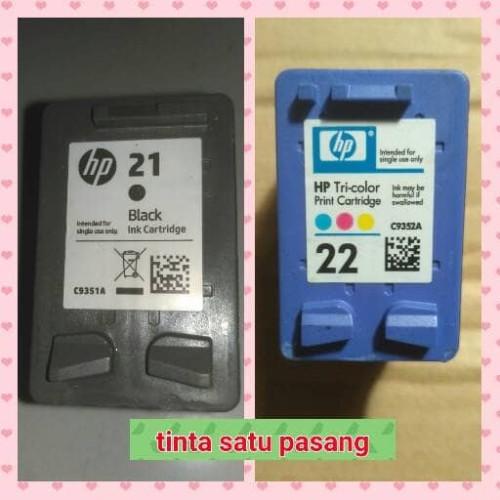 Jual Tinta printer merk hp 21&22 seken kosongan perpaket untuk 2 buah ...