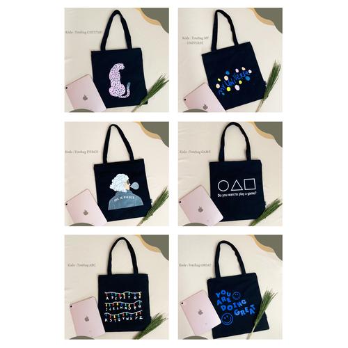 Jual TOTEBAG CANVAS SABLON HITAM TOTE BAG // octopus_project - Cheetah - Kota Cimahi - Octopus ...