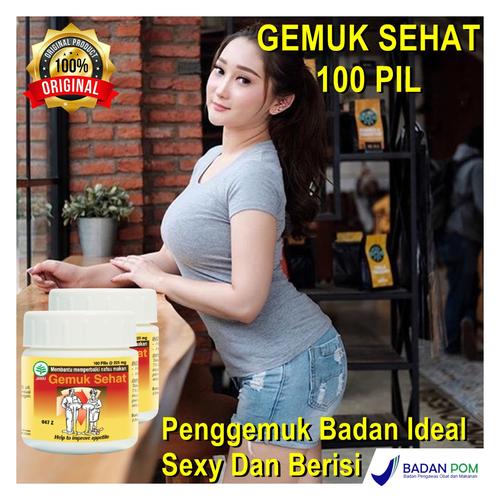 Promo 100 pil obat gemuk sehat borobudur wanita penambah berat badan ...