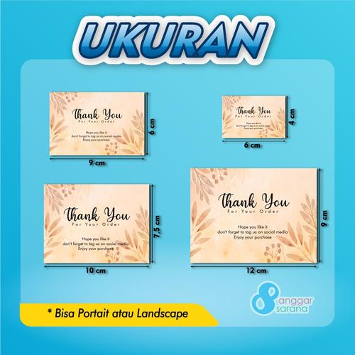 Jual Thank you card Custom ukuran by Request - 6x6 cm - Jakarta Timur ...