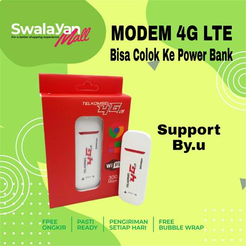 Jual Modem Wingle Wifi Telkomsel 4G LTE Unlock 300Mbps Colok Power Bank ...