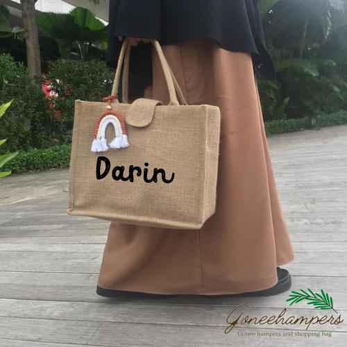 Jual Tas Jute Goni Custom Sablon Tas Hampers Tas belanja - Lidah magnet ...