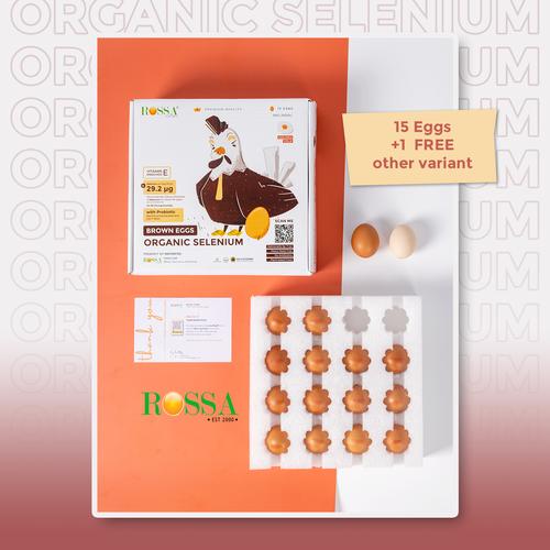 Jual Telur Ayam Organic Selenium + Vit E by ROSSA Farm - EGGSPRESS BOX ...