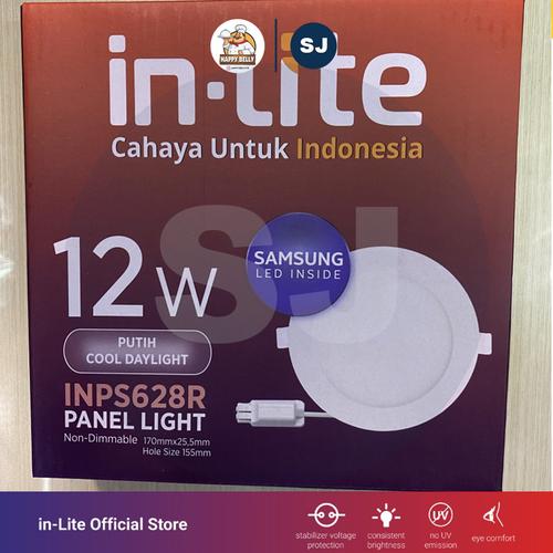 Jual LAMPU PANEL LED DOWNLIGHT BULAT IN-LITE INLITE 12 WATT INBOW ...
