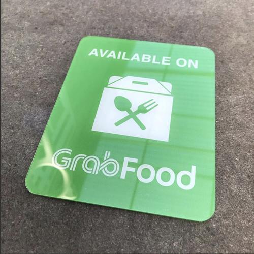 Jual grabfoof grab sign pelang akrilik acrylic untuk cafe resto ...