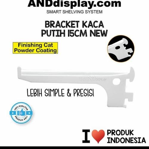 Jual DAUN BRACKET KACA PUTIH 15CM SIKU PENYANGGA RAK - Jakarta Barat ...