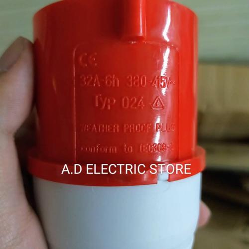 Jual Plug & Mobile Mounting Socket 4 Pole 4 Pin 32 A Male-Female ...