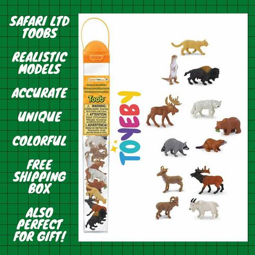 Jual Mainan Edukasi Figur Hewan Safari Ltd Toob North American Wildlife ...
