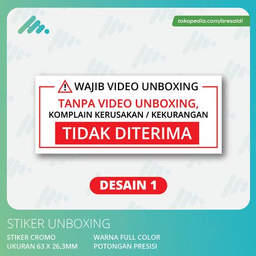 Jual Sticker Unboxing Paket Video Customer / Stiker Syarat Komplain ...