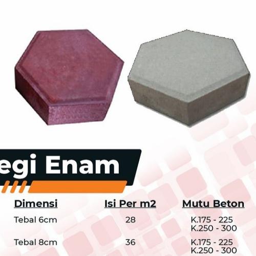 Jual paving block hexagonal dan kotak jenis Bata Kanstin serta ...
