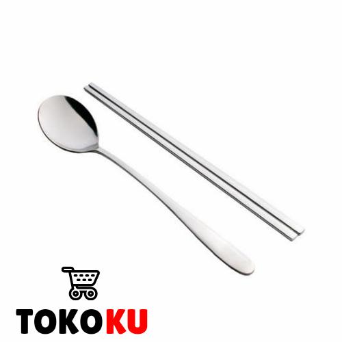 Jual TANICA KOREAN CHOPSTICKS & SPOON/SENDOK SUMPIT KOREA STAINLESS ...
