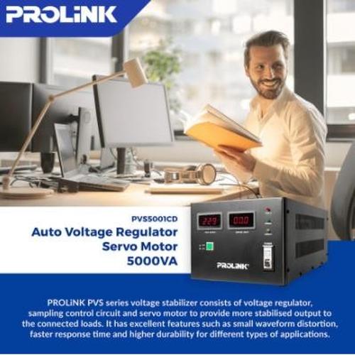 Jual Stabilizer PROLINK PVS5001 AVR 5000VA Servo Motor Controlled ...