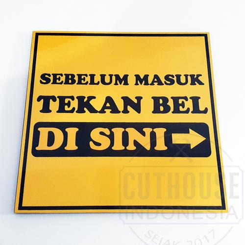 Jual SGN011 TEKAN BEL DI SINI - tanda foto hiasan dinding sign label ...