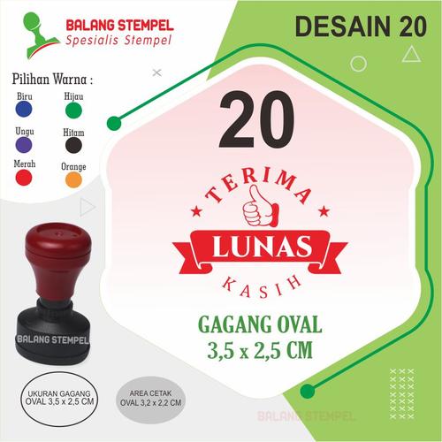 Jual Stempel Lunas Stampel Cap Stamp Flash Warna Otomatis Toko Balang ...