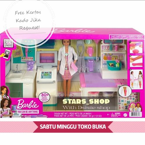 Jual Barbie Fast Cast Clinic Playset With Brunette Barbie Doctor Doll ...
