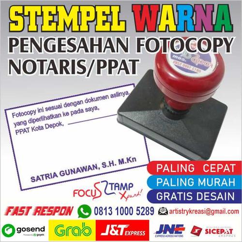 Jual Stempel Warna Flash PENGESAHAN PHOTOCOPY NOTARIS PPAT - Kota Depok ...